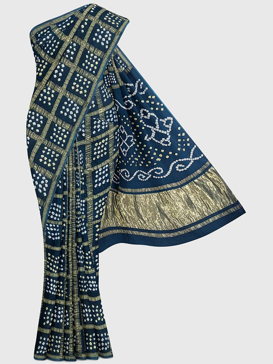 Morpeach Traditional Gharchola Saree in Modal Silk – Khatri Jamnadas ...